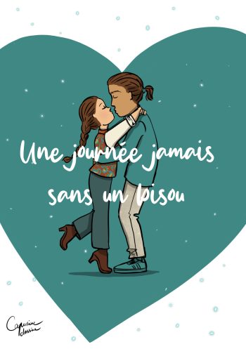 Carte Saint-Valentin - Graphisme illustration Capucine dessine